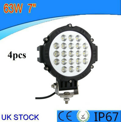 4pcs 12V 24V 63W LED Work Light Spot Beam Lamp Forklift Tracktor ...
