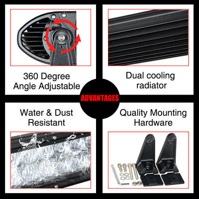 52 Inch 300w 100 Led Work Light Bar Spot Truck Suv Offroad 4wd Lamp Atv 12v 24v - Flexzon