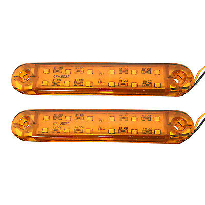 Two 5 “ Orange Amber 24v Led Side Marker Indicators Lights Truck ...