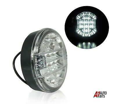 Slim Thin LED Rear Round Hamburger Reverse White Light Tractor Trailer ...