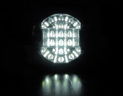 4x Slim Thin LED Rear Round Hamburger Reverse White Lights Tractor ...