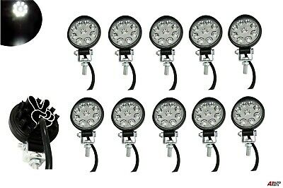 10x White Round 9 Led Drl Mini Daytime Running Lights Car Tail Fog Day ...