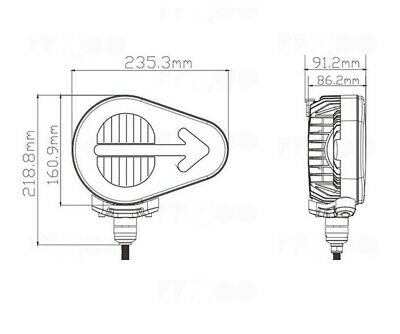 Pair For JCB Telehandler Loader Loadall Headlight Head Led Lights Wired ...