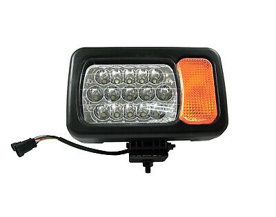 L+R For JCB Telehandler Loader Loadall Headlights Head Led Lights Wired ...