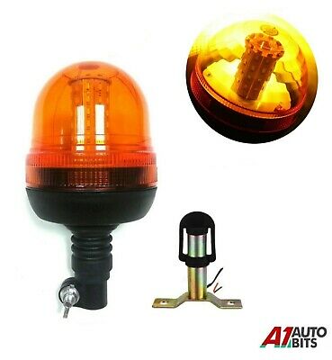 Led Rotating Amber Beacon Flexible Din Pole Spigot Mount Warning Light ...