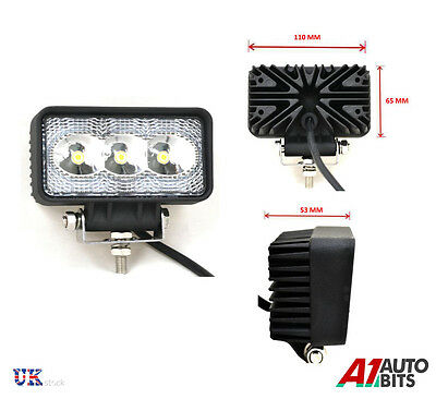 12/24V 9W 3 LED Work Light Spot Beam Lamp Forklift Tracktor Backhoe ...